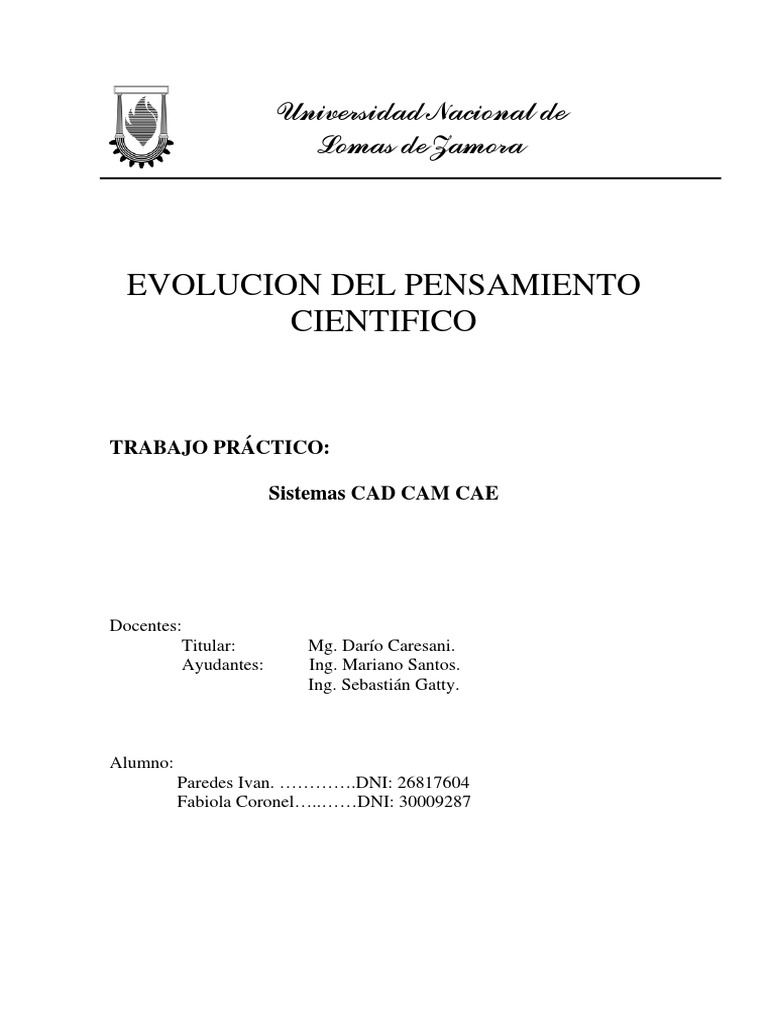 Sistemas CAD-CAM-CAE1 PDF | PDF | Diseño | Simulación