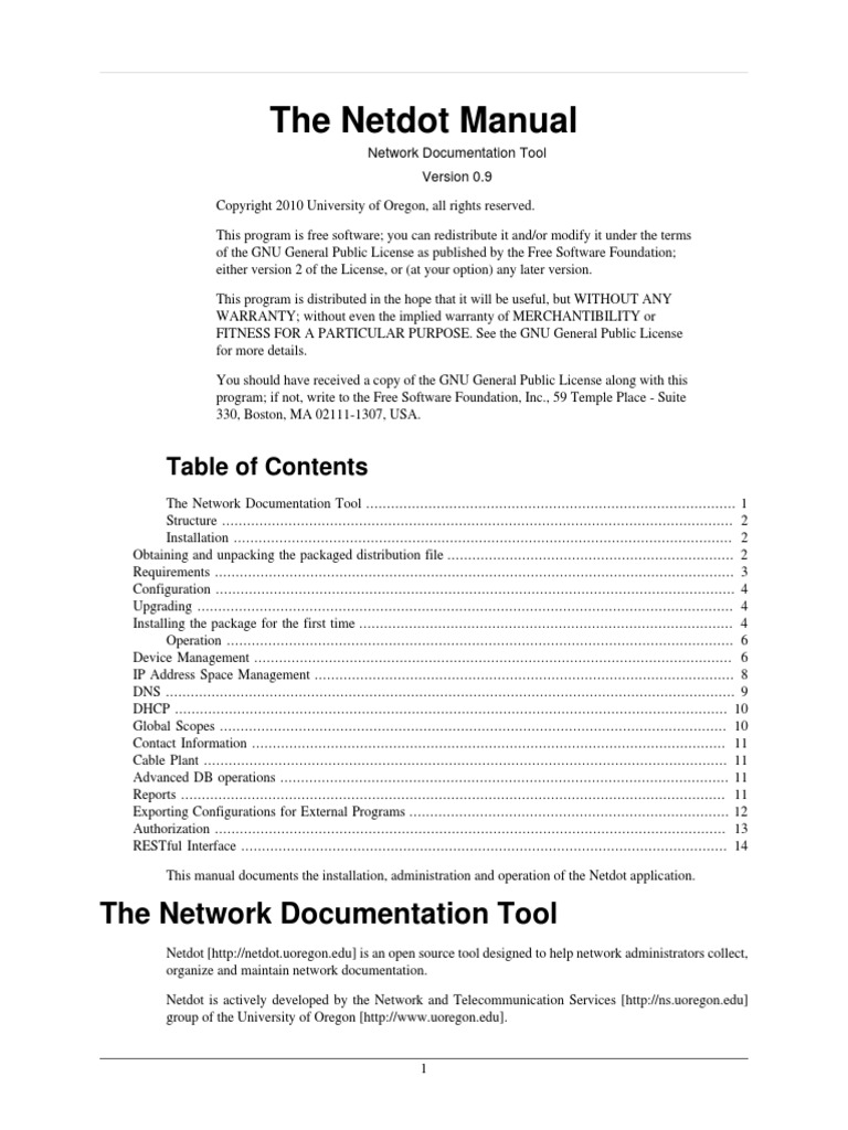 Netdot Manual 0.9 | Download Free PDF | Ip Address | Domain Name System
