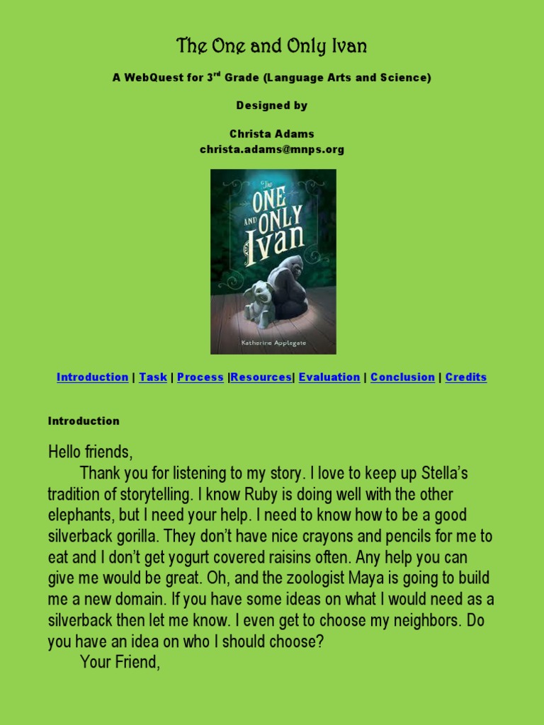 The One and Only Ivan Promotion | PDF | Gorilla | Rubric (Academic)