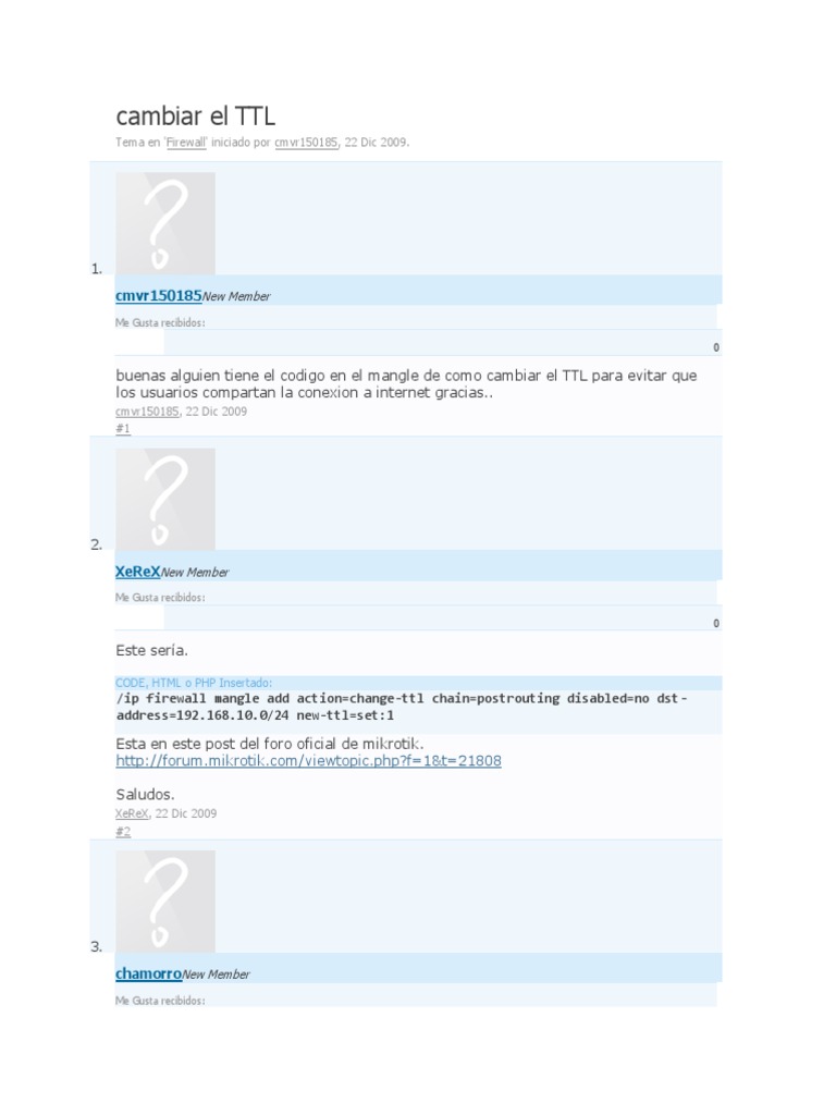 Cambiar El TTL | PDF | Enrutador (Computación) | Cortafuegos (informática)