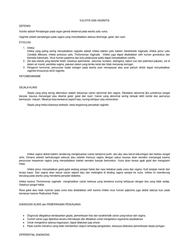 Vulvitis Dan Vaginitis | PDF