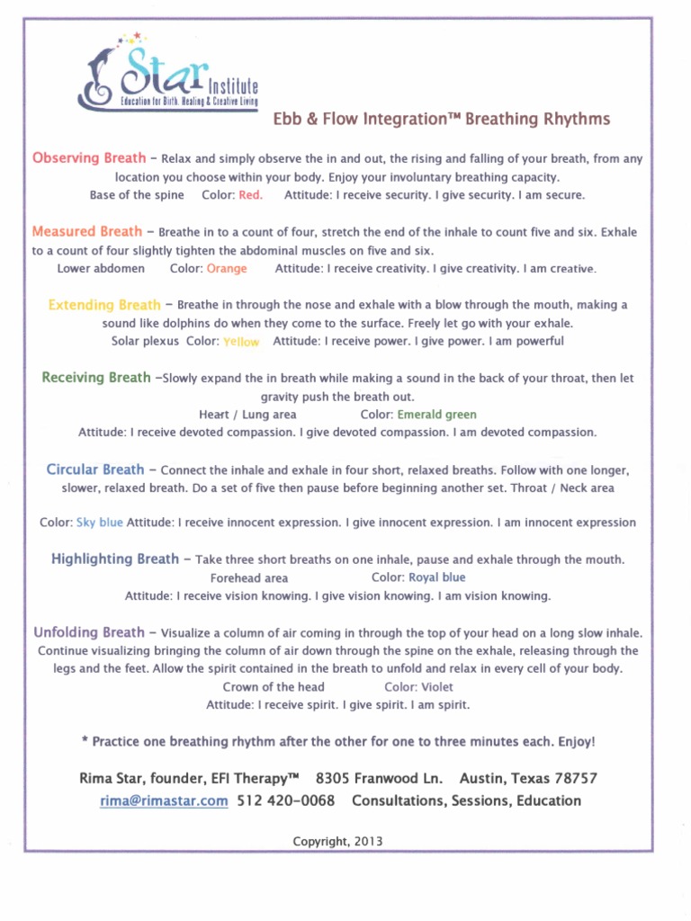 Ebb and Flow Integration Breathing Rhythms | PDF | Exhalation | Breathing