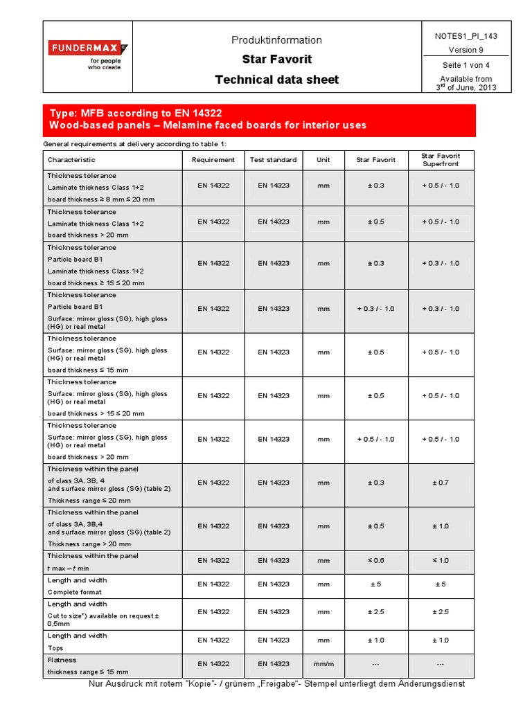 Star Favorit Technical Data Overview | PDF | Building Engineering ...