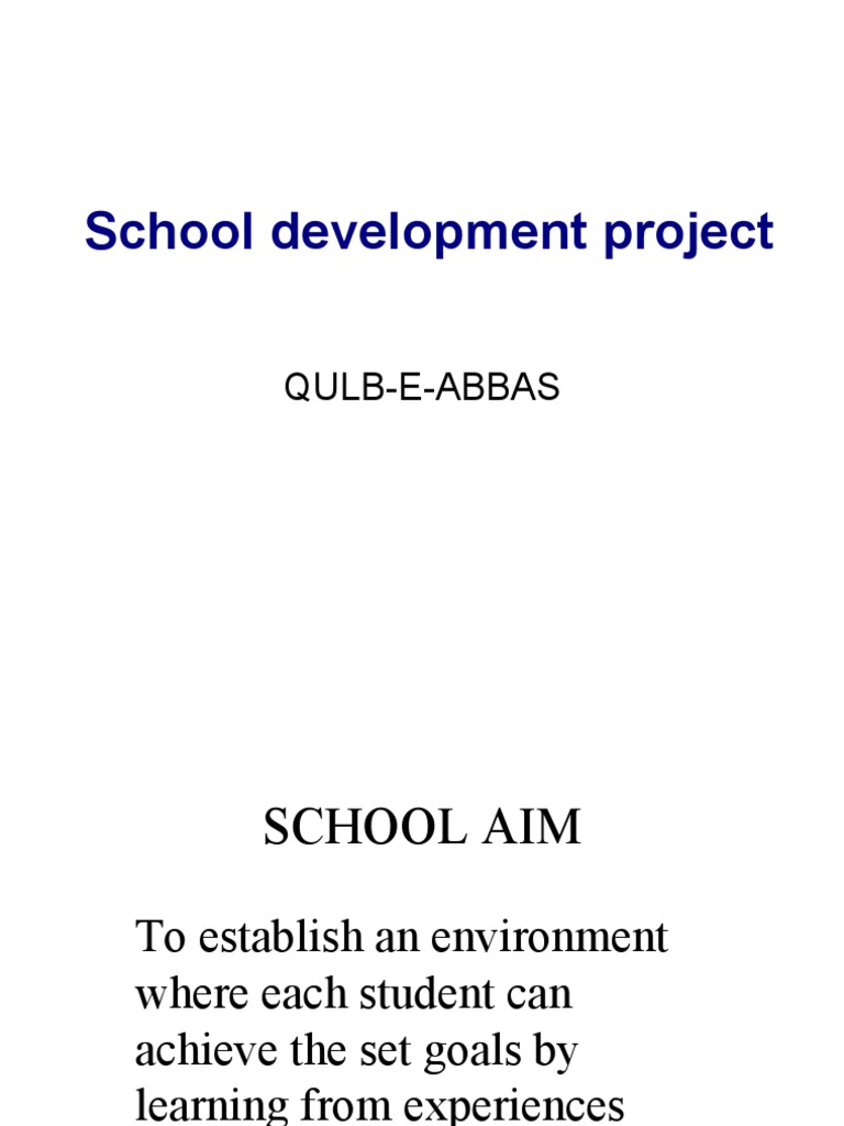 School Development Project | PDF