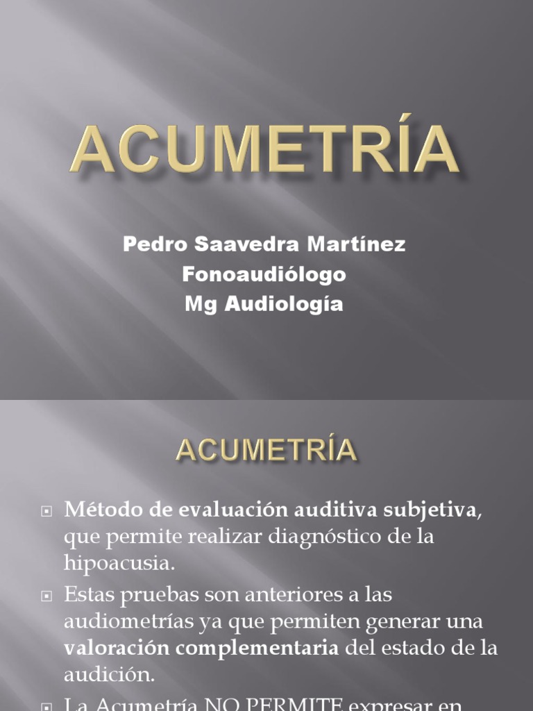 Acumetría | PDF | Sonido | Decibel