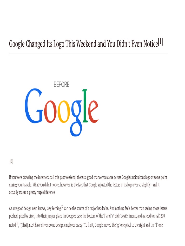 Google Changed Its Logo This Weekend and You Didn't Even Notice | PDF ...