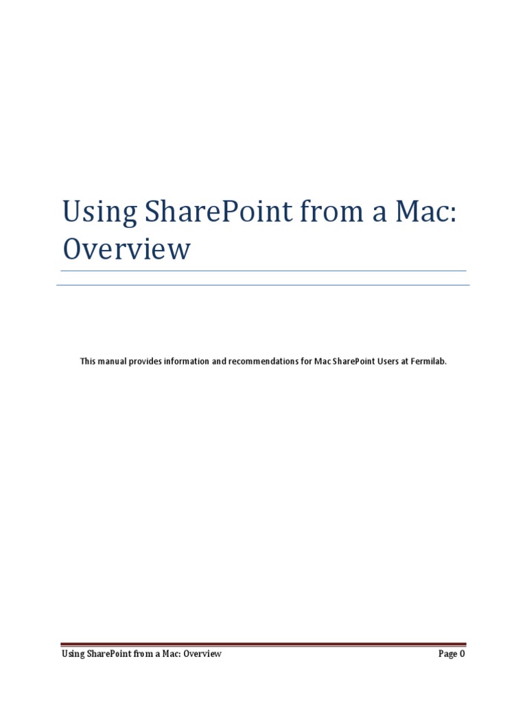 Sharepoint From Mac Overview | PDF | Firefox | Share Point