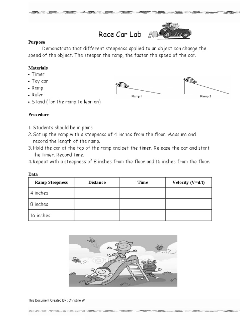 Race Car Ramp Speed Experiment | PDF | Business | Computers