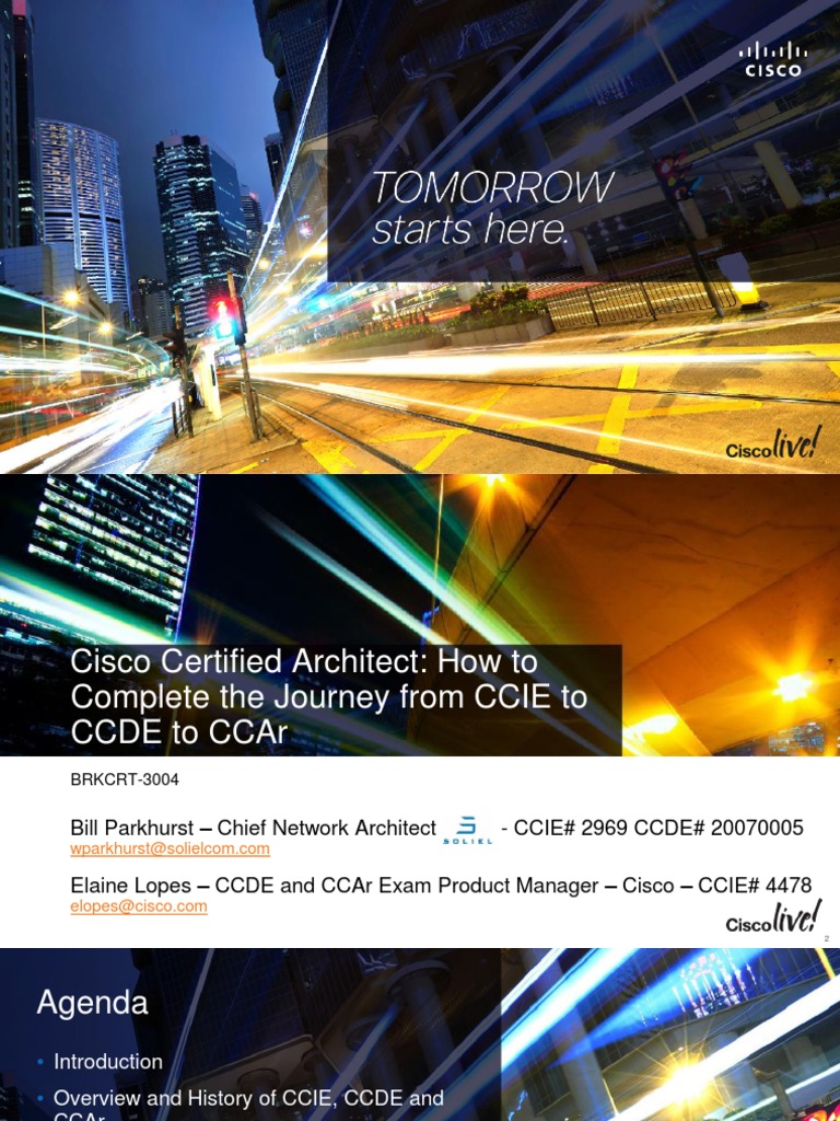 BRKCRT-3004 - Cisco Certified Architect How to Complete the Journey ...