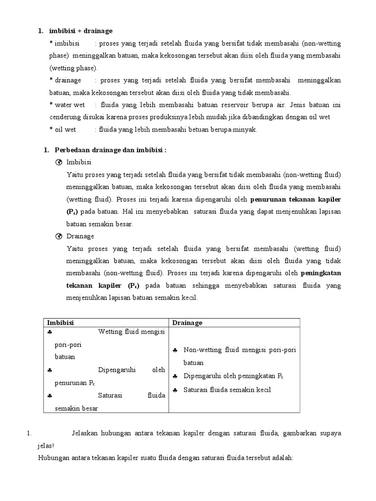 Imbibisi Dan Drainage | PDF | Seni | Sains & Matematika