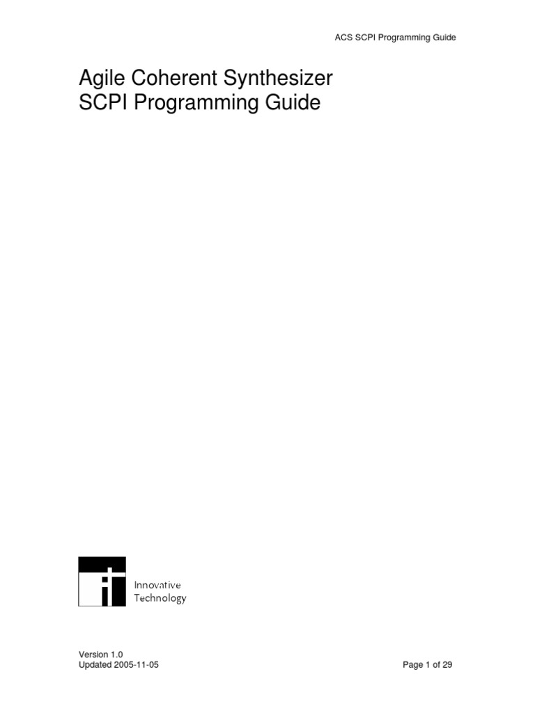 ACS SCPI Programming Guide V1 0 | PDF | Hertz | Transmission Control Protocol