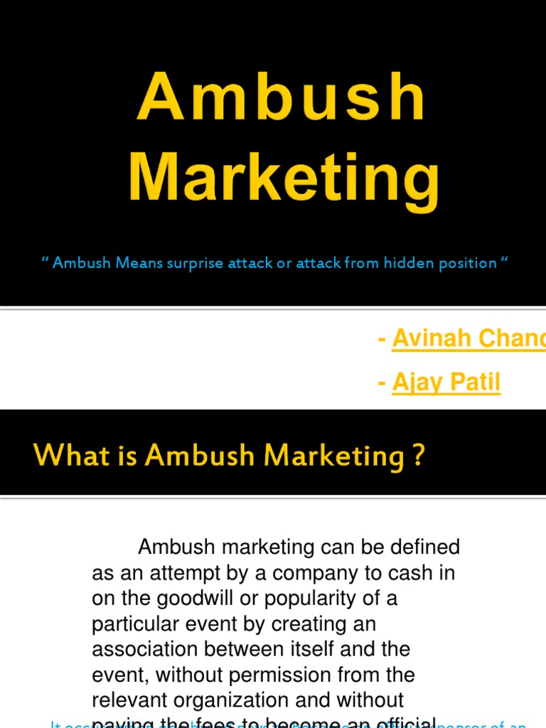 Ambush Marketing | PDF | Sponsor (Commercial) | Brand