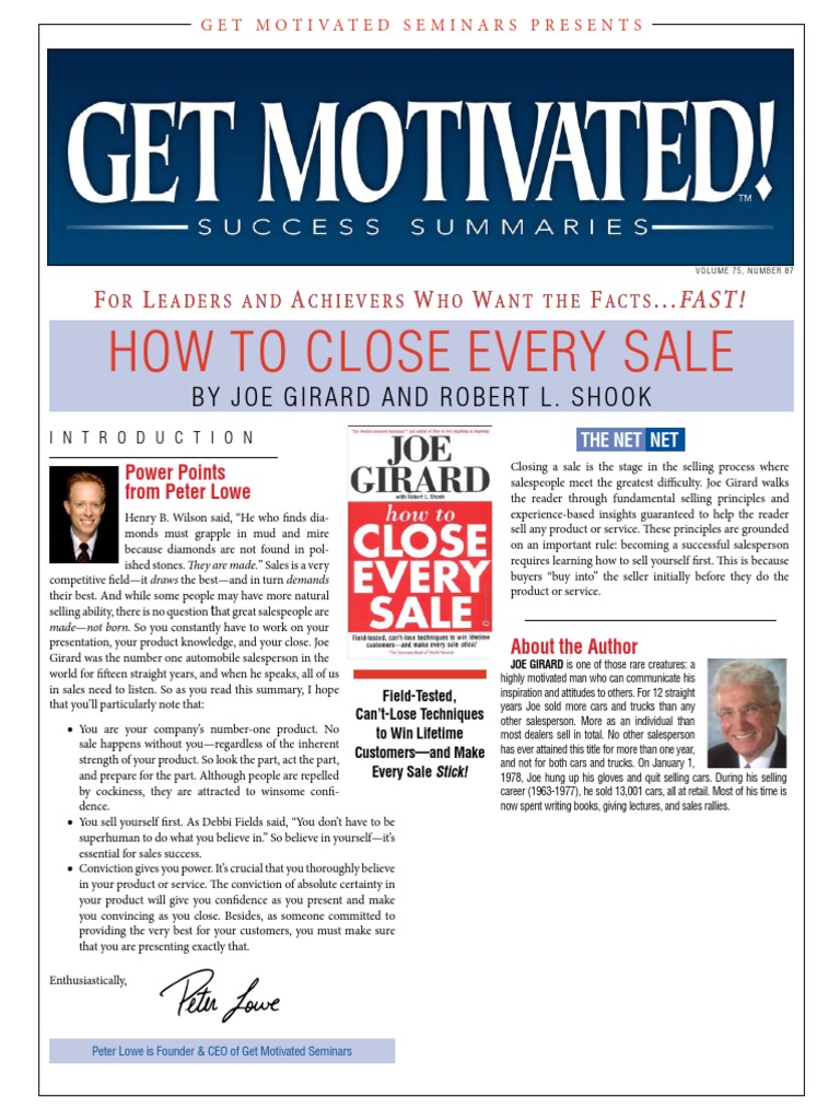 How To Close Every Sale | PDF