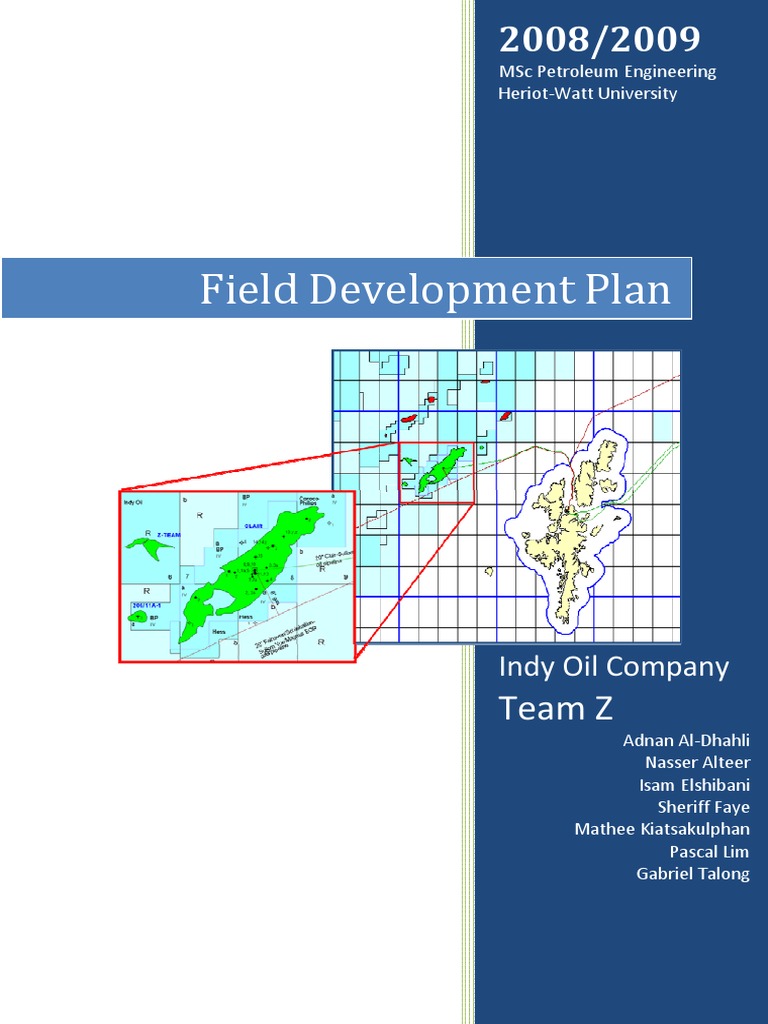 Indy Oil Field Development Plan | PDF | Petroleum Reservoir | Oil Well