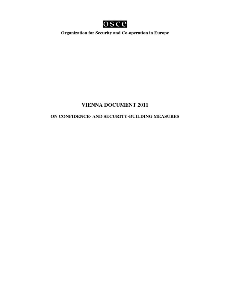 OSCE Vienna Document 2011 | PDF | Armoured Warfare | Armoured Fighting ...