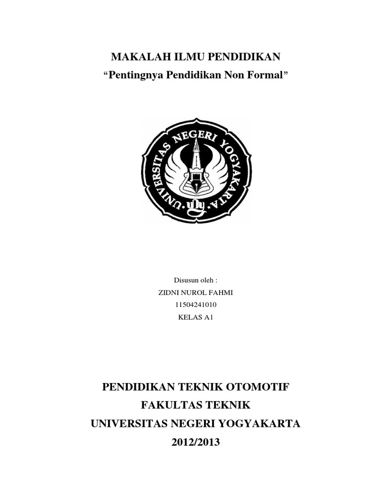 Makalah Pendidikan Non Formal | PDF
