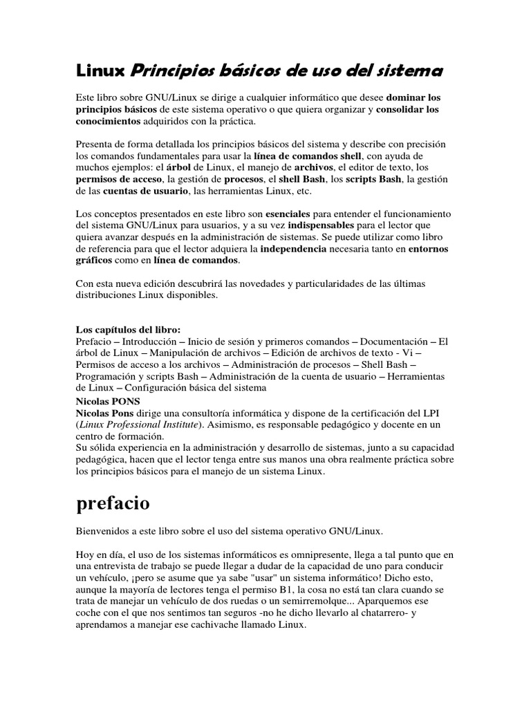 Linux Principios Básicos de Uso Del Sistema 1 | PDF | Distribución de ...