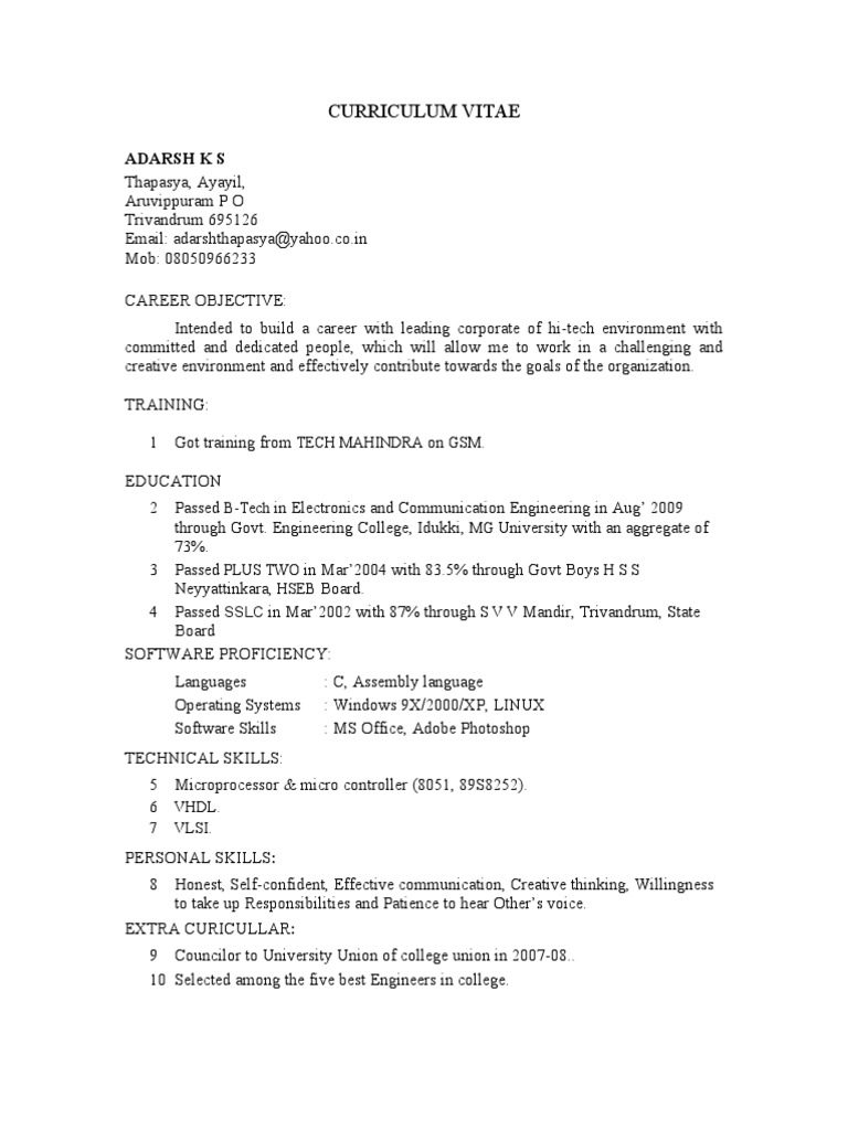 B Tech Fresher RESUME | PDF | Computer Engineering | Digital Technology