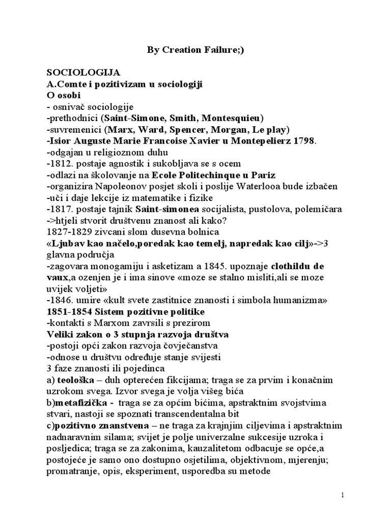 Sociologija Skripta | PDF