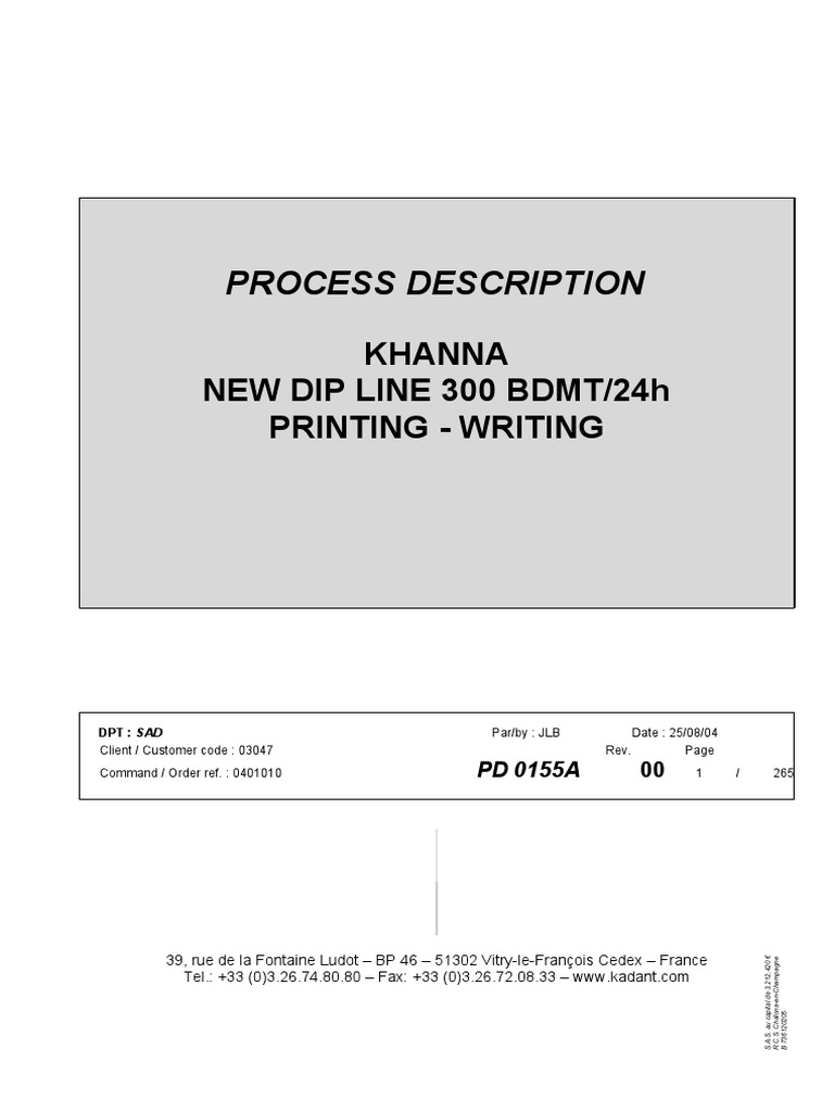 DIP PROCESS Khanna Paper | PDF | Pulp (Paper) | Paper