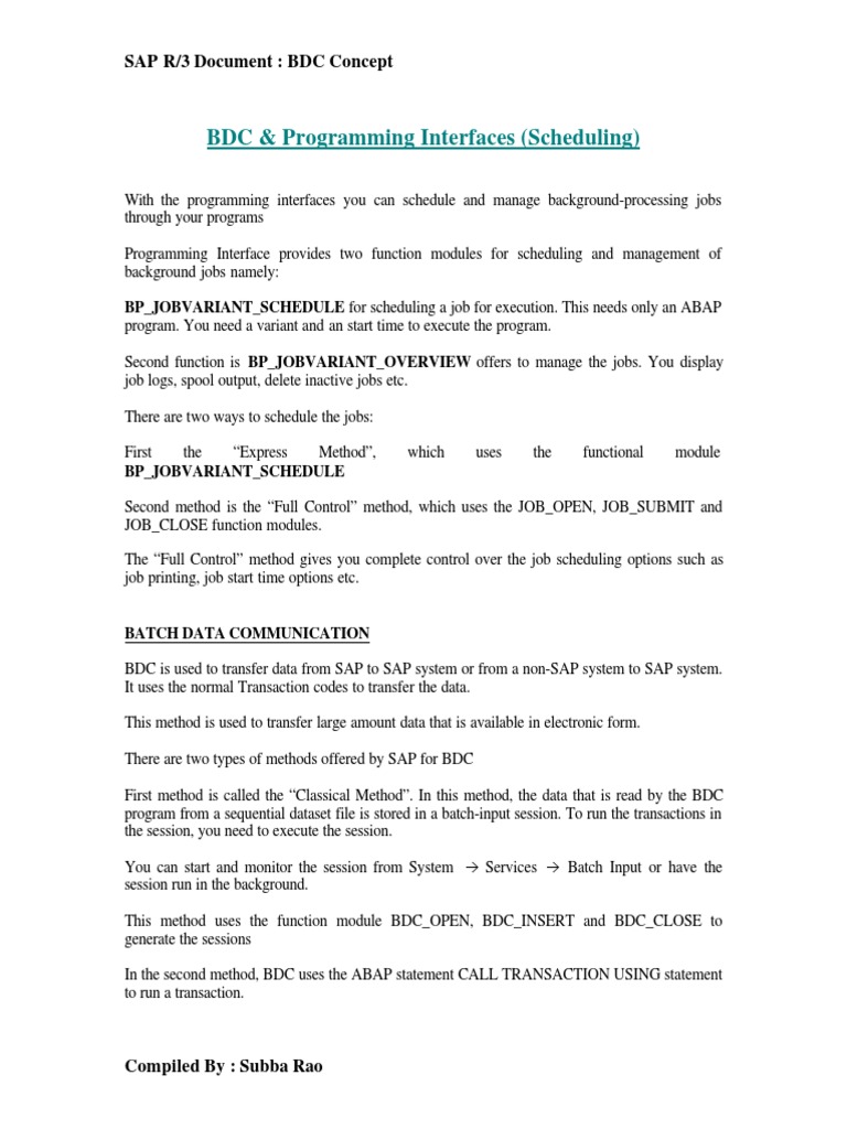 BDC Concept | PDF