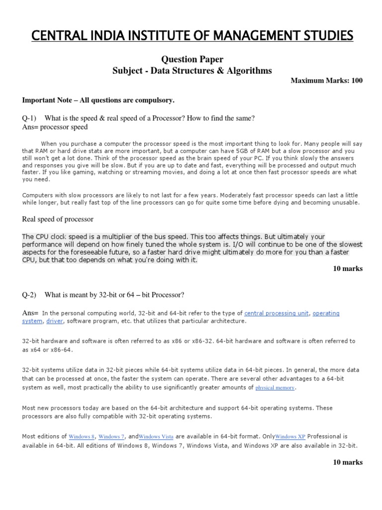 Data Structres & Algorithms | PDF | 64 Bit Computing | Computer Program