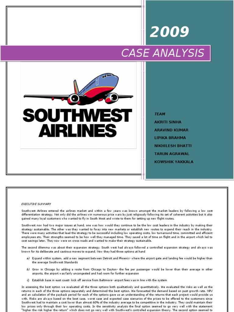 Southwest Airlines Expansion Strategy Analysis | PDF | Southwest ...