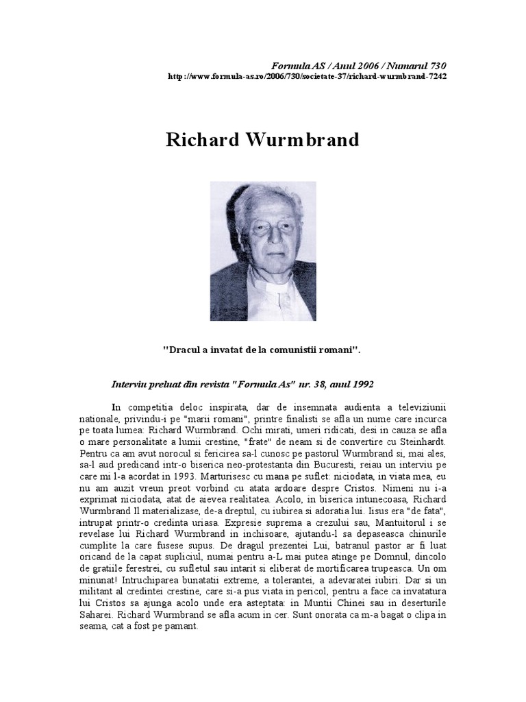 Richard Wurmbrand | PDF
