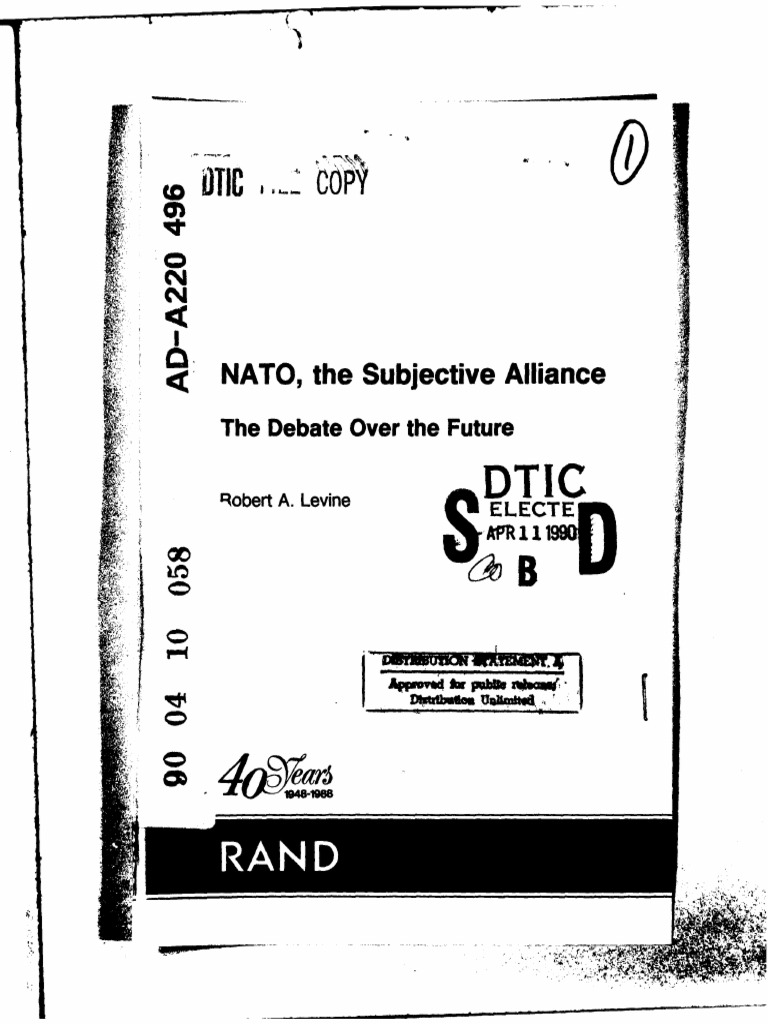 Kdtic: NATO, The Subjective Alliance | PDF | Nato | Deterrence Theory