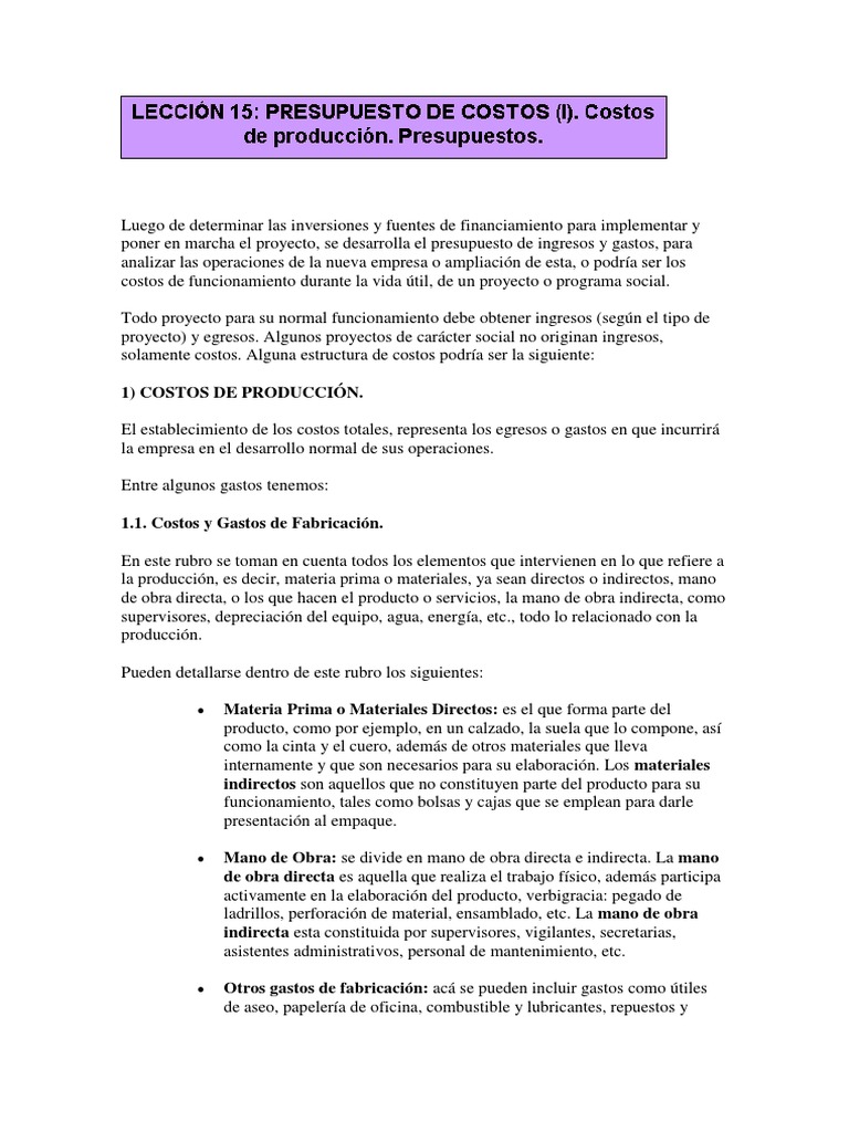 CAPECO | PDF | Costo | Presupuesto