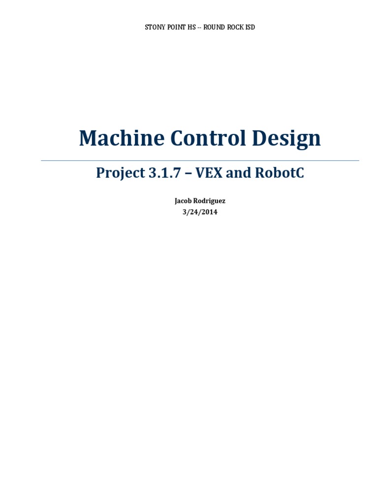 3 1 7 Report PLTW | PDF | Robot | Robotics