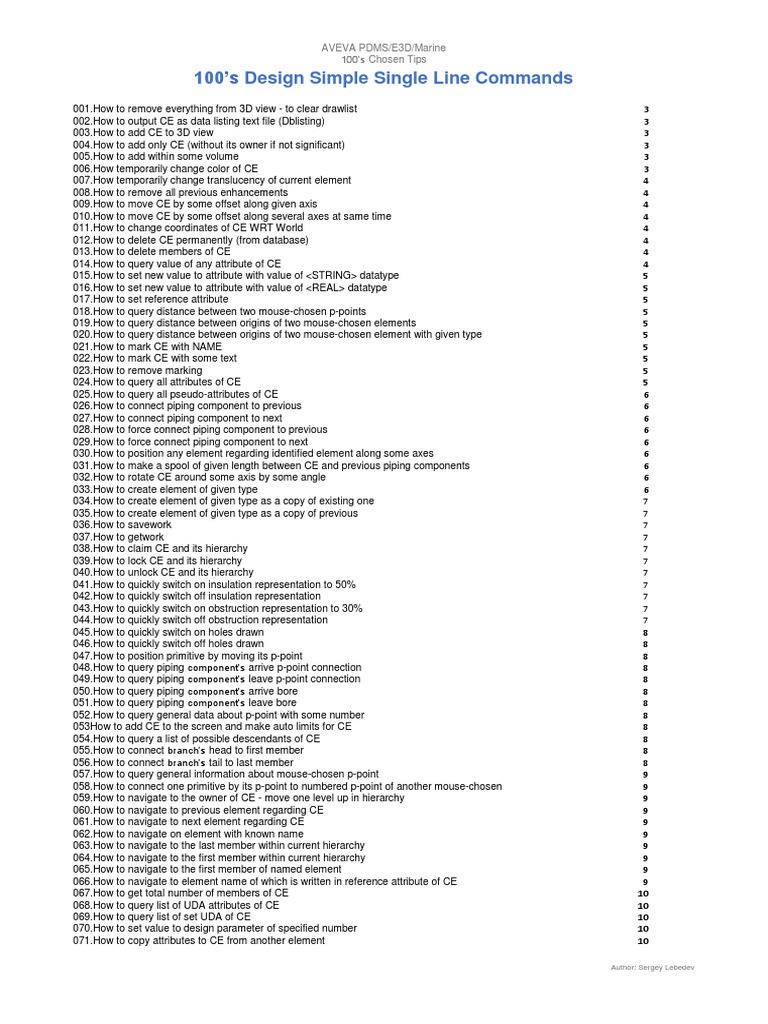 100's Design Simple Single Line Commands PDF | PDF | Data Type | Databases