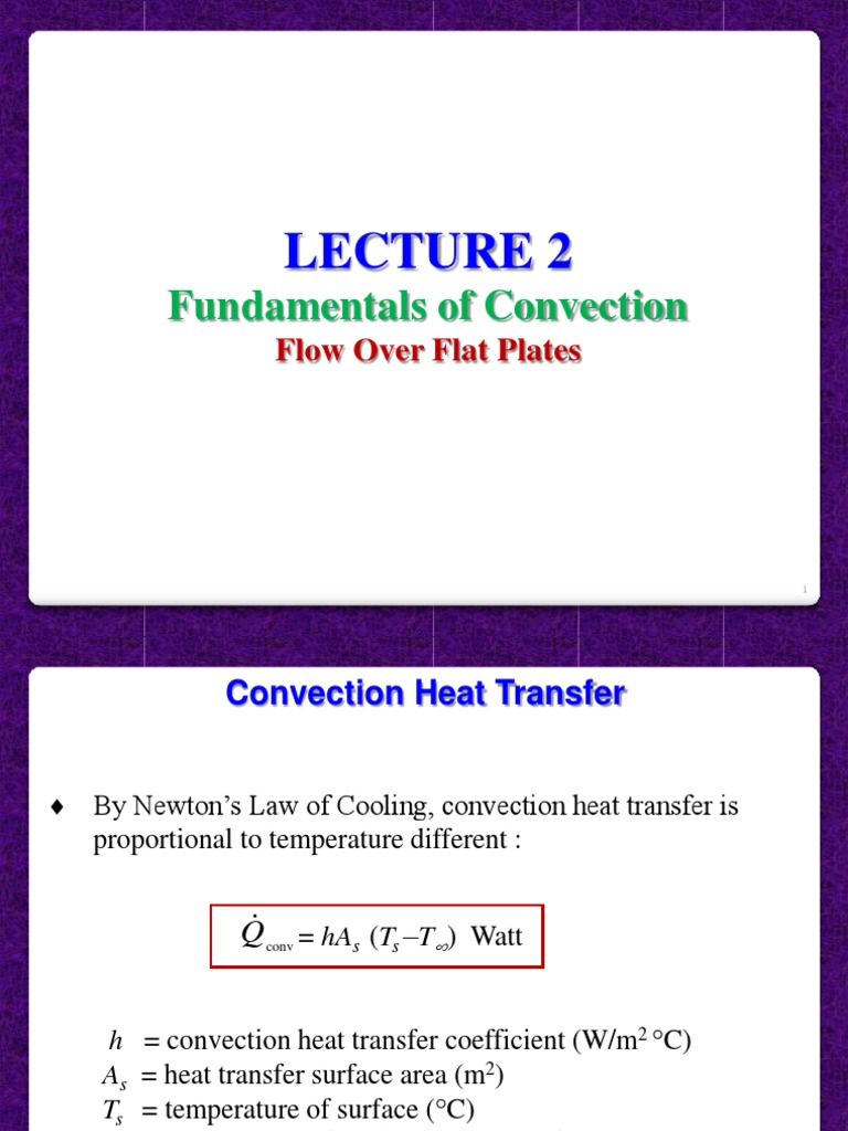 Fundamentals of Convection: Flow Over Flat Plates | PDF | Boundary ...