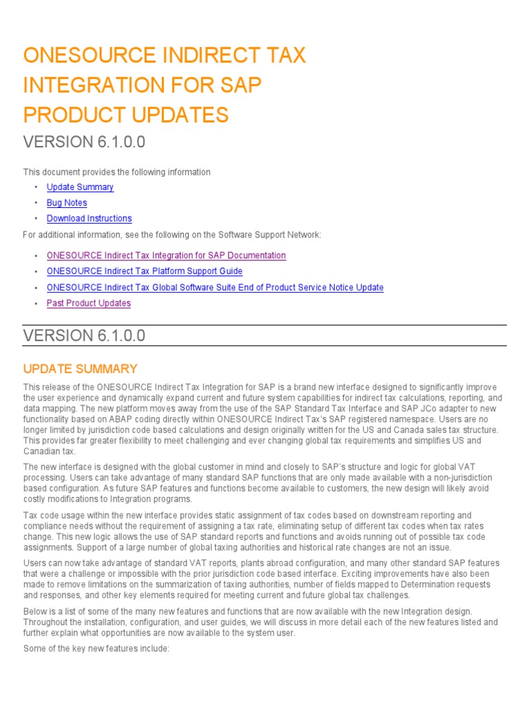 SABRIX 6.0 Global Next Product Update | PDF | Sap Se | Interface ...