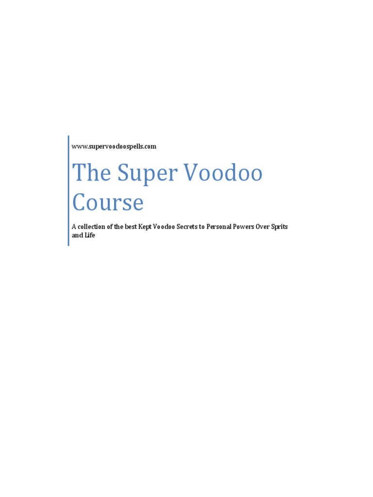 Super Voodoo Course | PDF | Haitian Vodou | Louisiana Voodoo