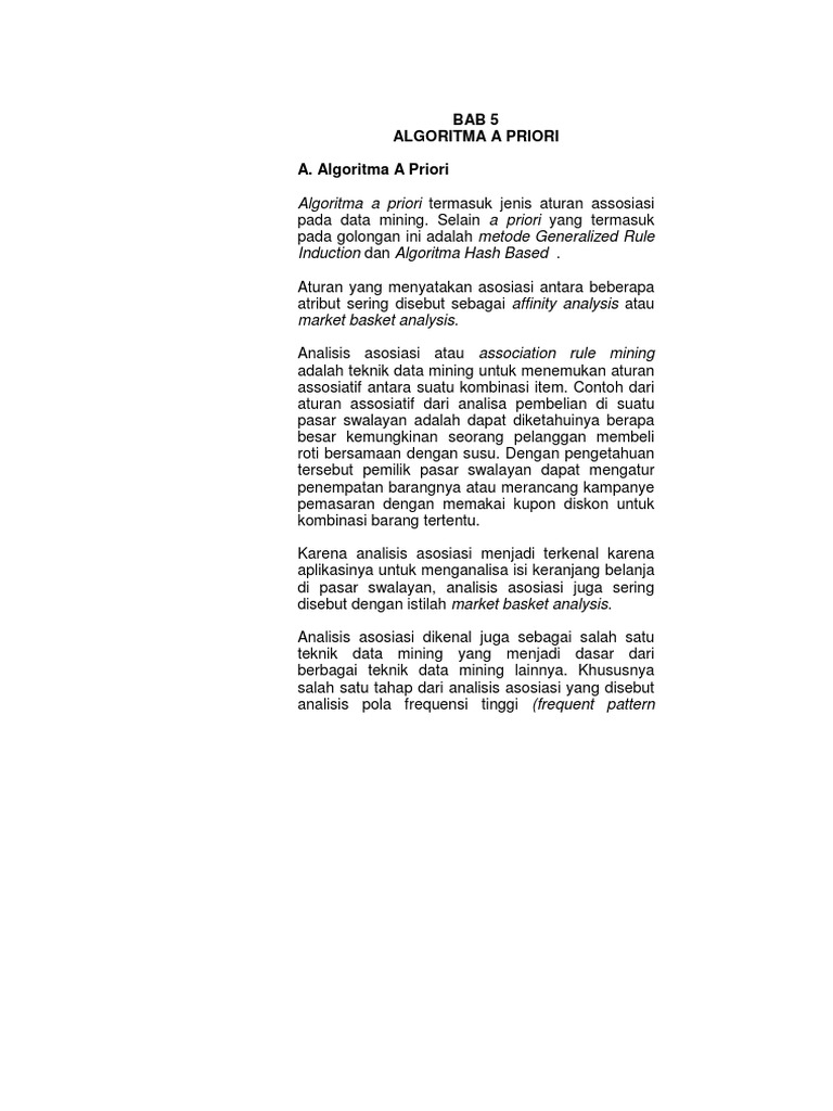 Algoritma Apriori | PDF