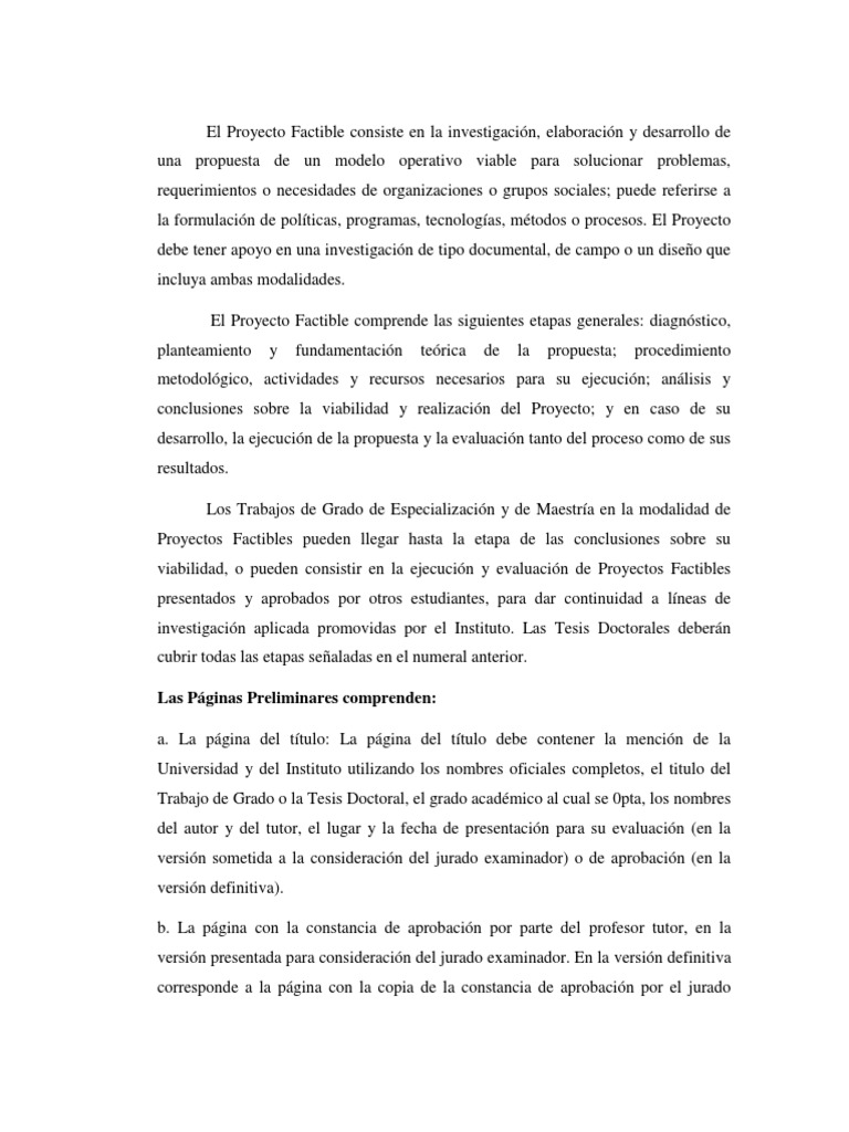 Proyecto Factible: Una guía para la elaboración y presentación de ...