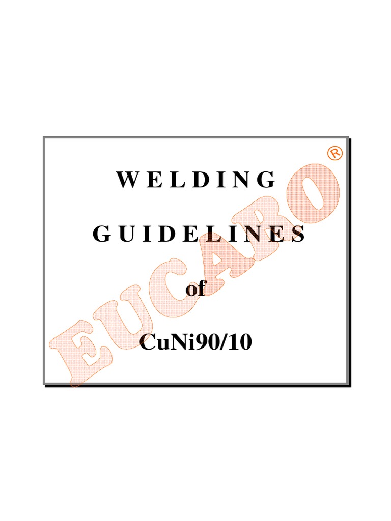 Welding Guidelines CuNi | PDF | Welding | Construction