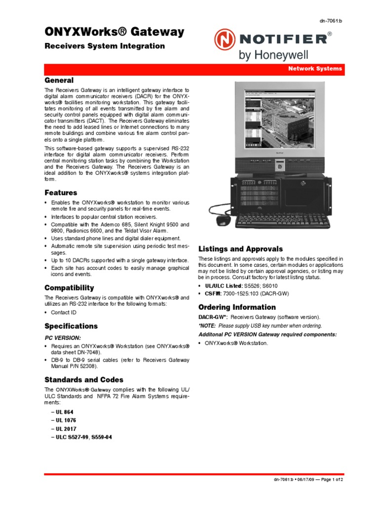 Onyxworks® Gateway: Receivers System Integration | PDF | Gateway ...