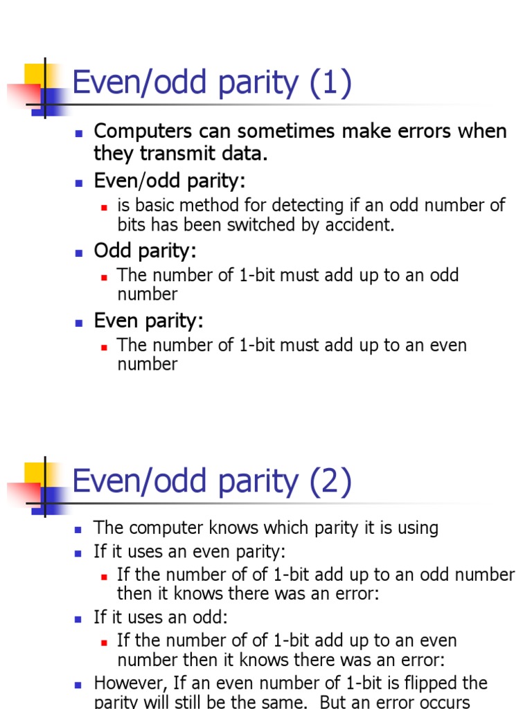 Even Odd Parity | PDF