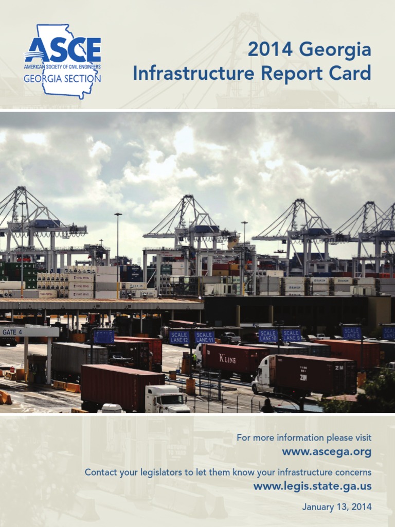 2014 Georgia Infrastructure Report Card | PDF | Airport | Dam