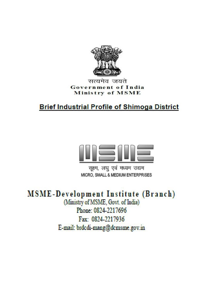 Overview of Shimoga District | PDF | Agriculture | Nature