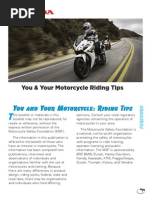 Motorcycle Checklist | PDF | Land Vehicles | Transport