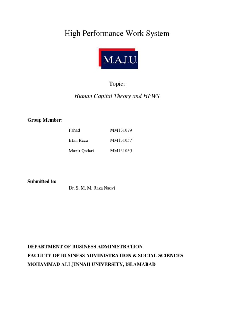 Human Capital and Performance | PDF | Human Capital | Social Capital