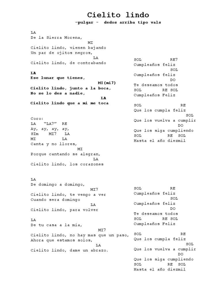 Cielito Lindo | PDF