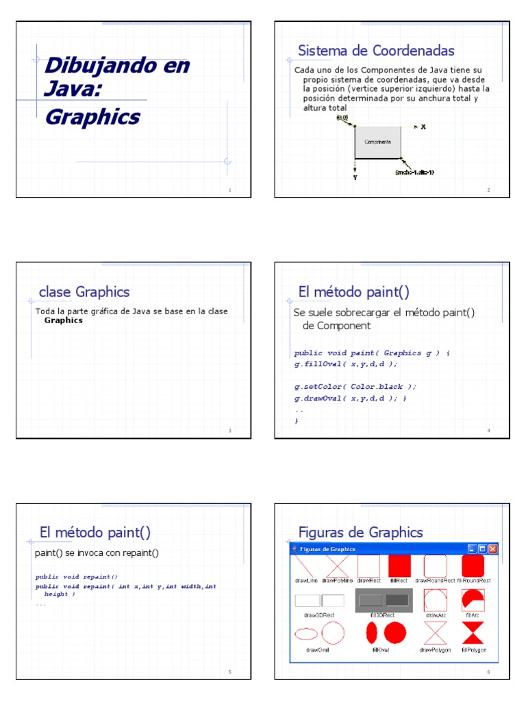 Graphics en Java PDF | PDF | Java (lenguaje de programación ...