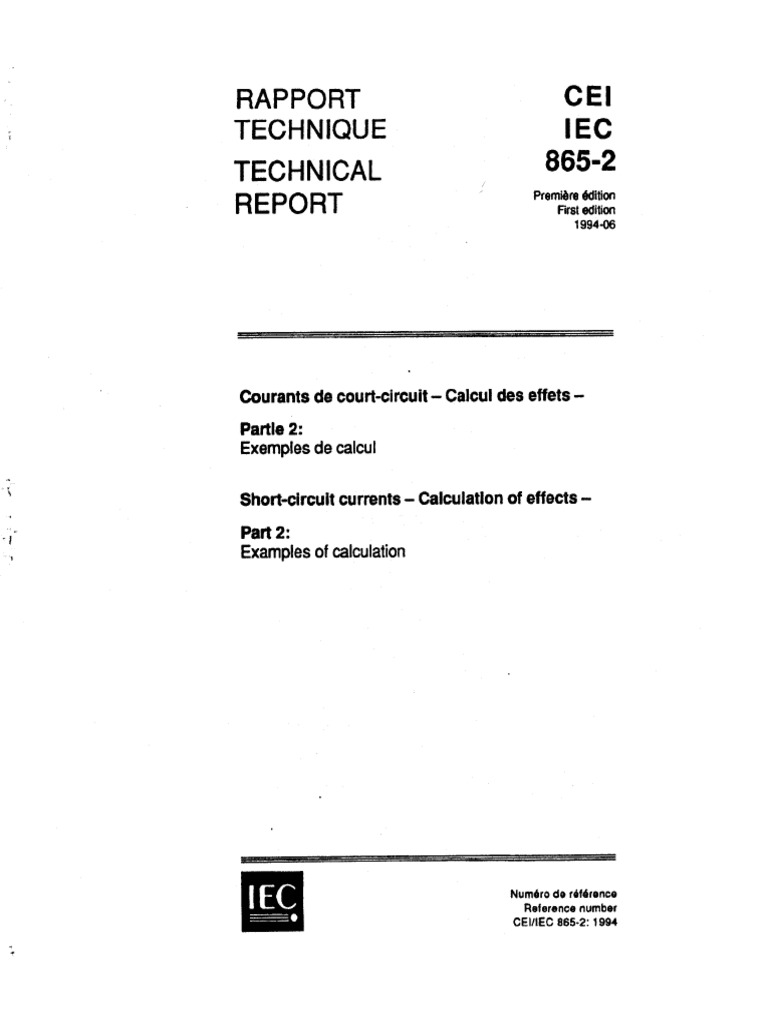IEC 60865-2 Shorcircuit Examples | PDF