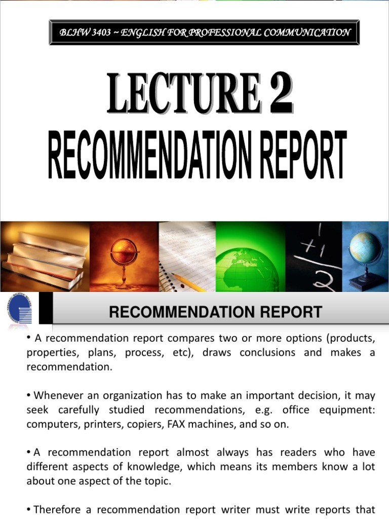 Recommendation Report | PDF | Data | Survey Methodology
