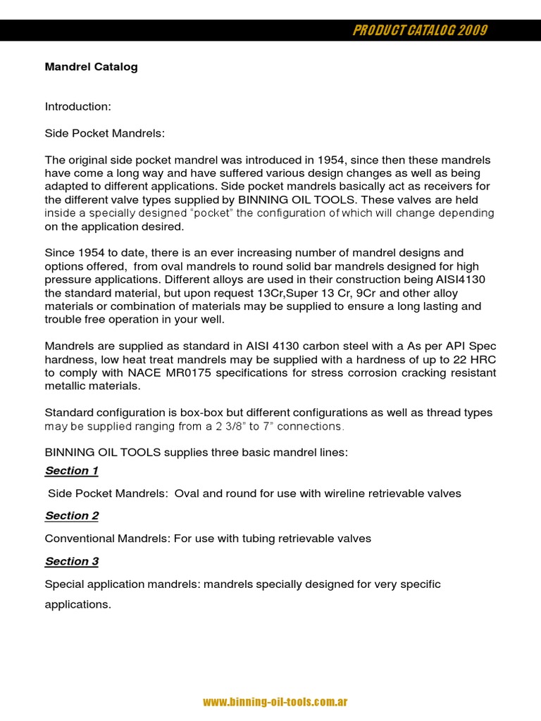 6 Mandrels | Download Free PDF | Heat Treating | Valve