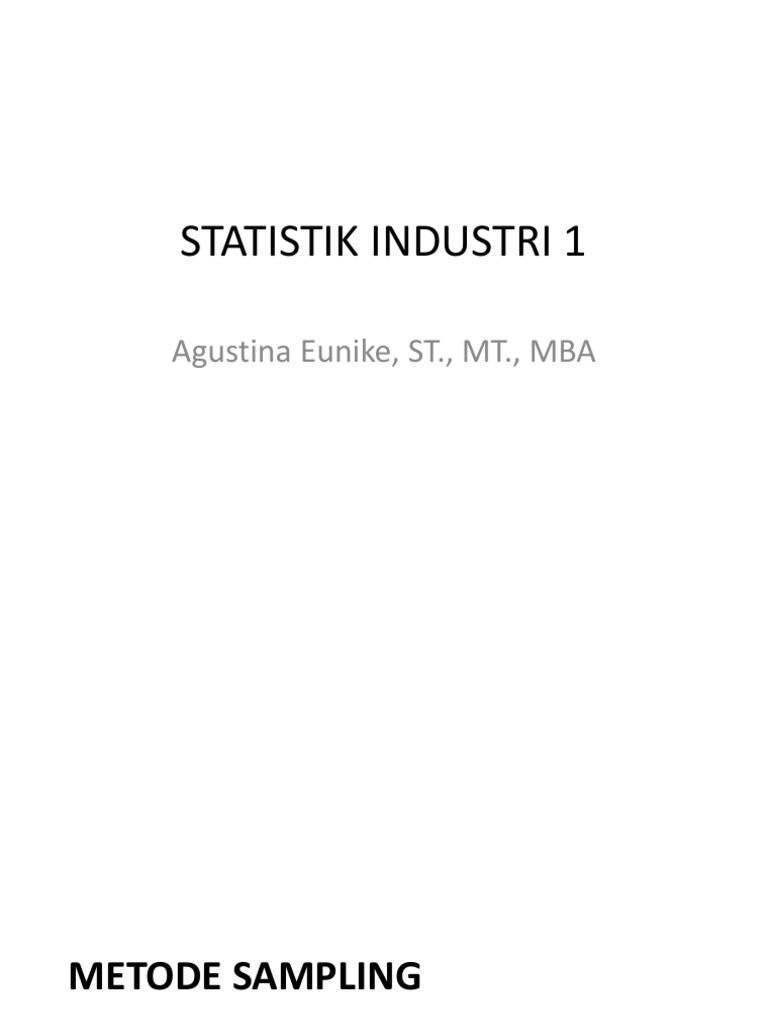6 Metode Sampling | PDF | Pengambilan Sampel Stratifikasi | Pengambilan ...